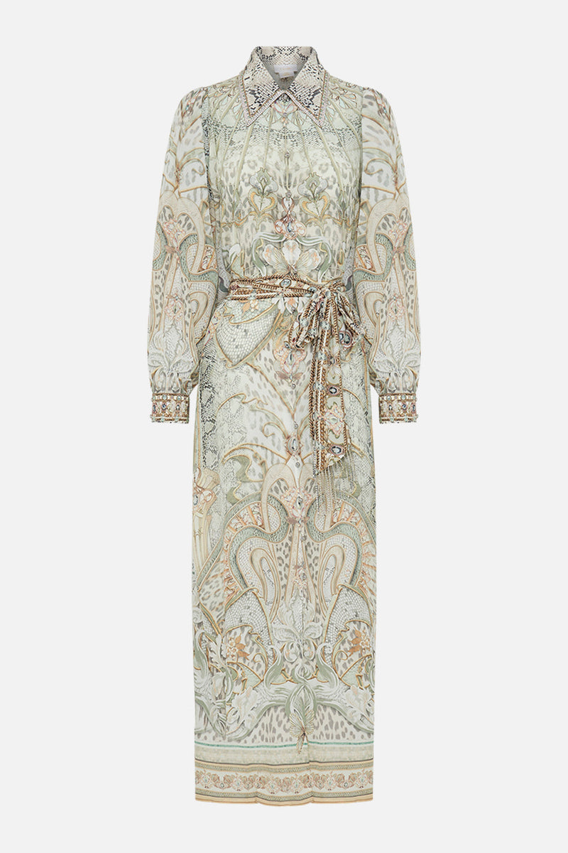 Curved Collar Shirt Dress Ivory Tower Tales | CAMILLA US – CAMILLA