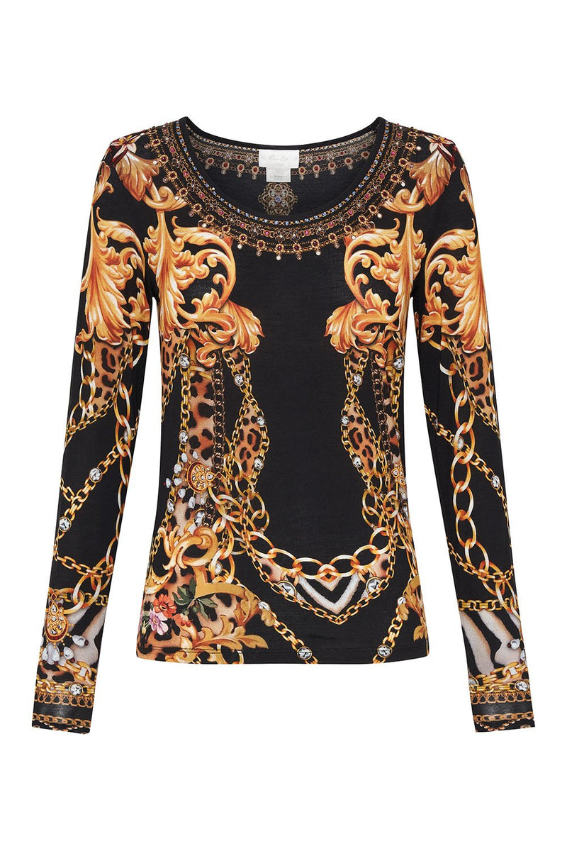 LONG SLEEVE FITTED TOP A NIGHT IN THE 90S – CAMILLA