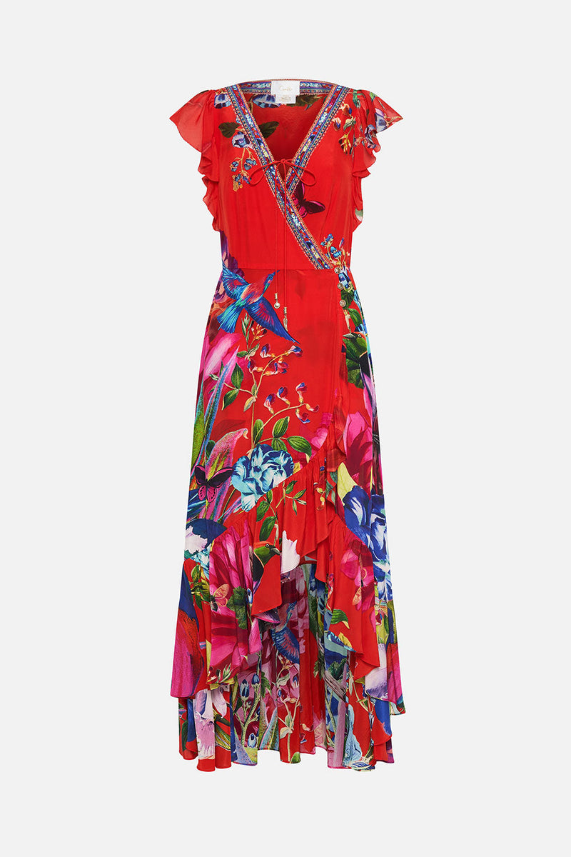 Ruffle Wrap Dress, Birds Of A Feather | CAMILLA US – CAMILLA