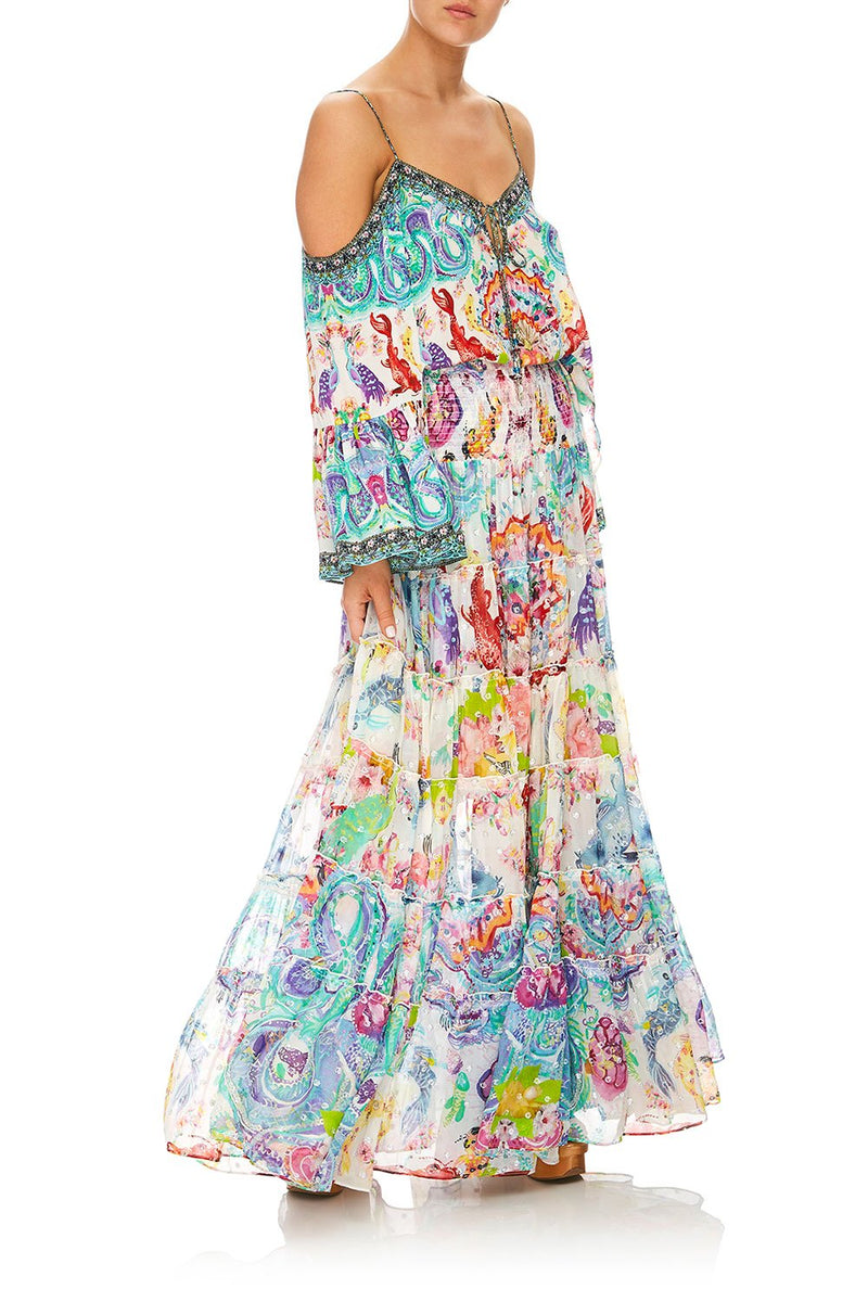 SHEER TIERED CIRCLE SKIRT DRAGON DIVINITY – CAMILLA